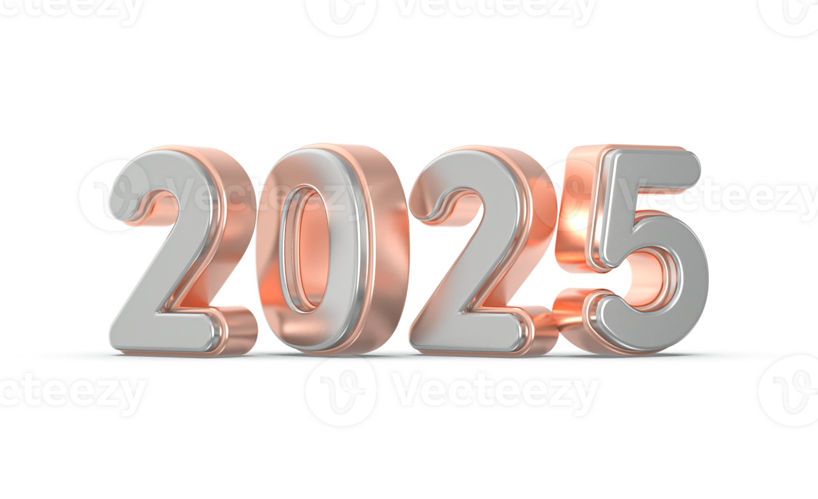 feliz Novo ano número 2025 3d render 43274079 PNG