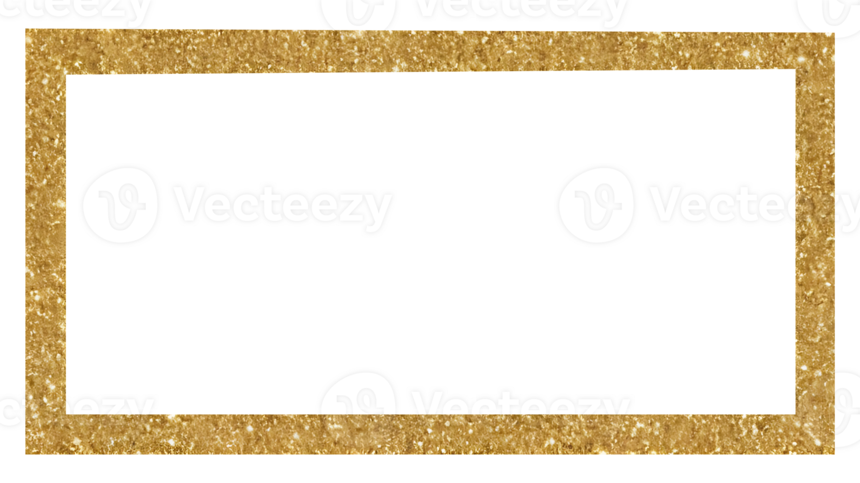 Watercolor gold glitter frame on a transparent background 43275018 PNG