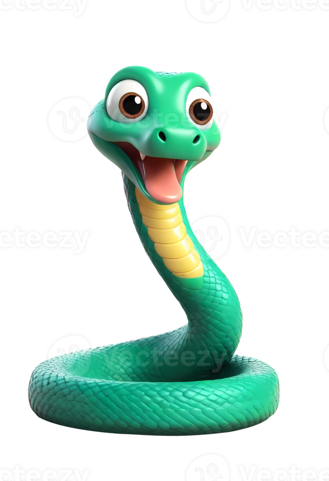 3d serpiente dibujos animados personaje 43275063 PNG