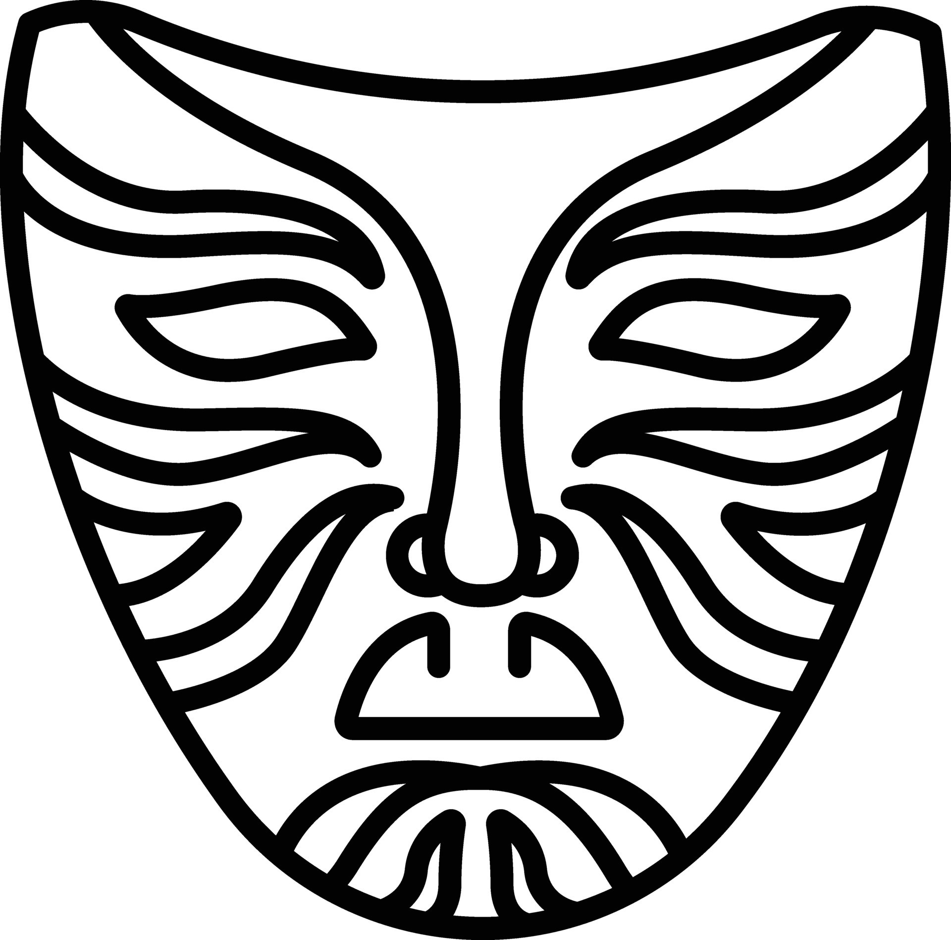 Mask outline illustration 43285645 Vector Art at Vecteezy