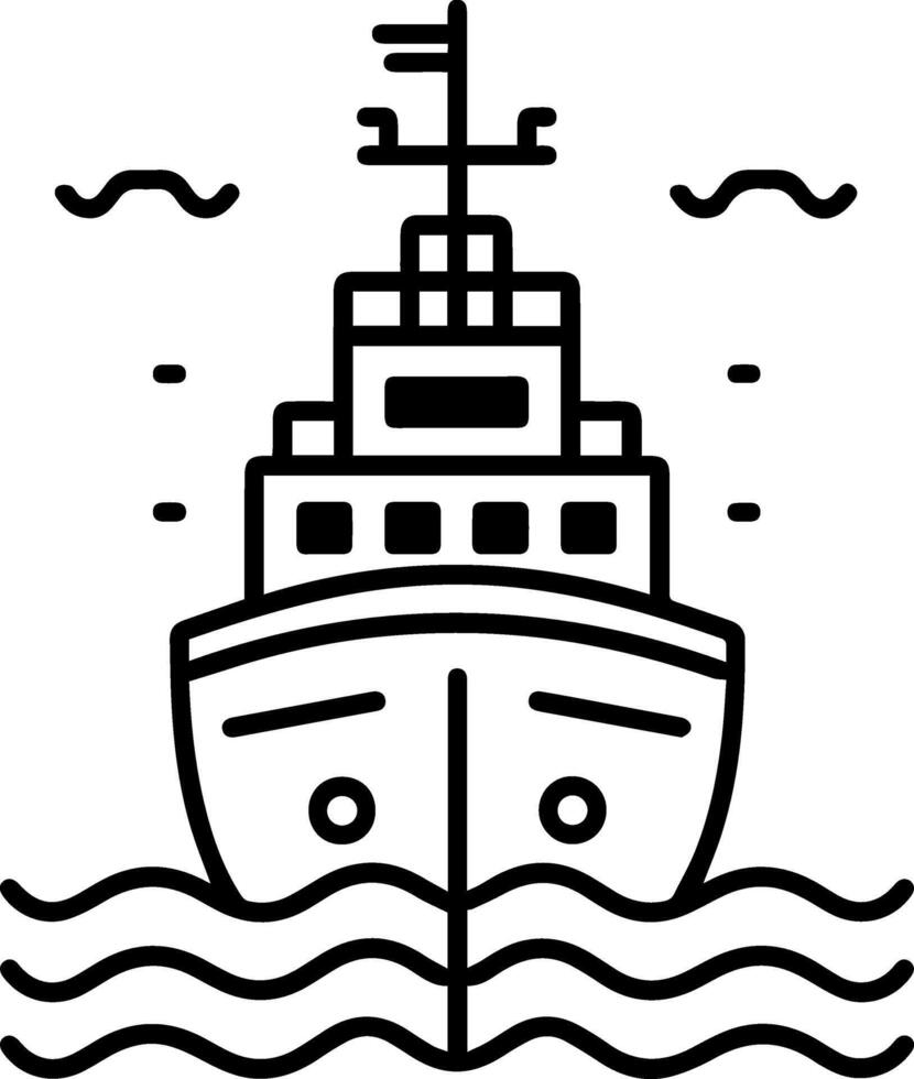 Ship Line Images Icon Style 43290547 Vector Art At Vecteezy