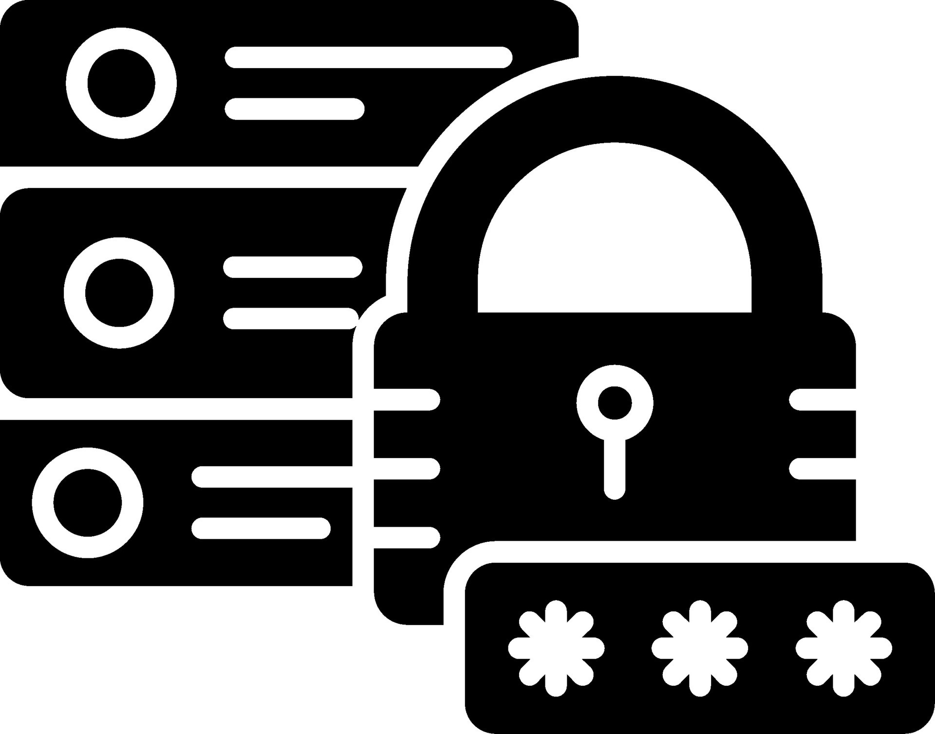 Secure Database Glyph Icon 43294399 Vector Art At Vecteezy