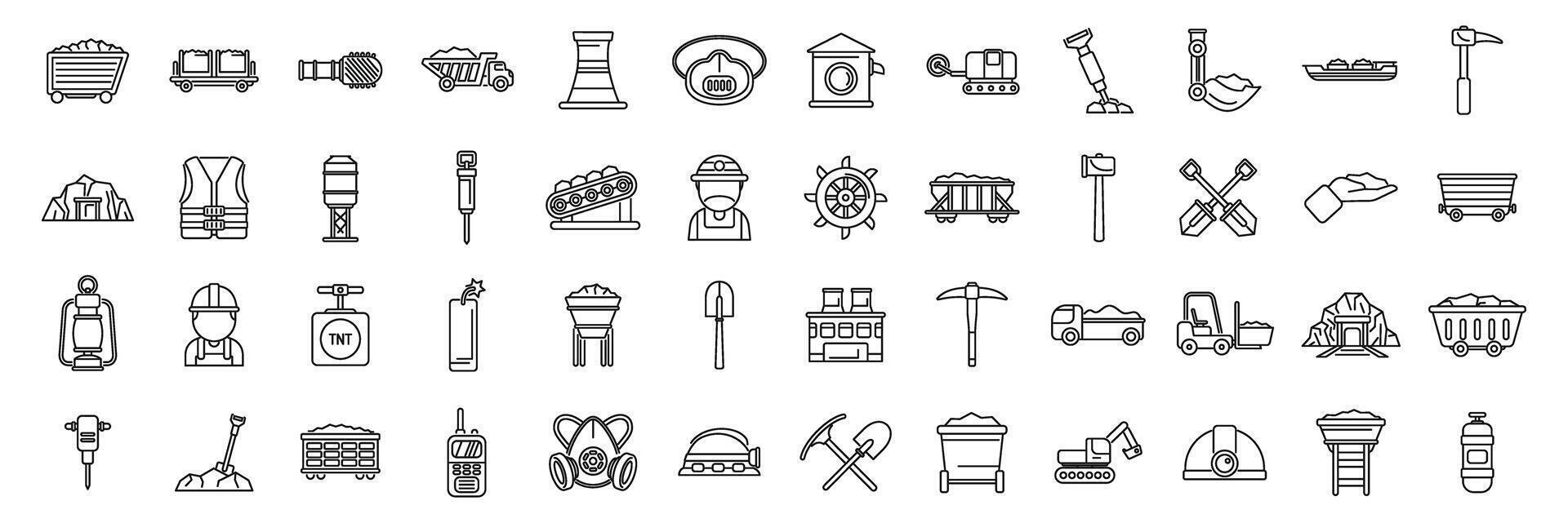 Coal mining icons set outline . Mine factory 43296931 Vector Art at ... Coal mining icons set outline . Mine factory 43296931 Vector Art at ...