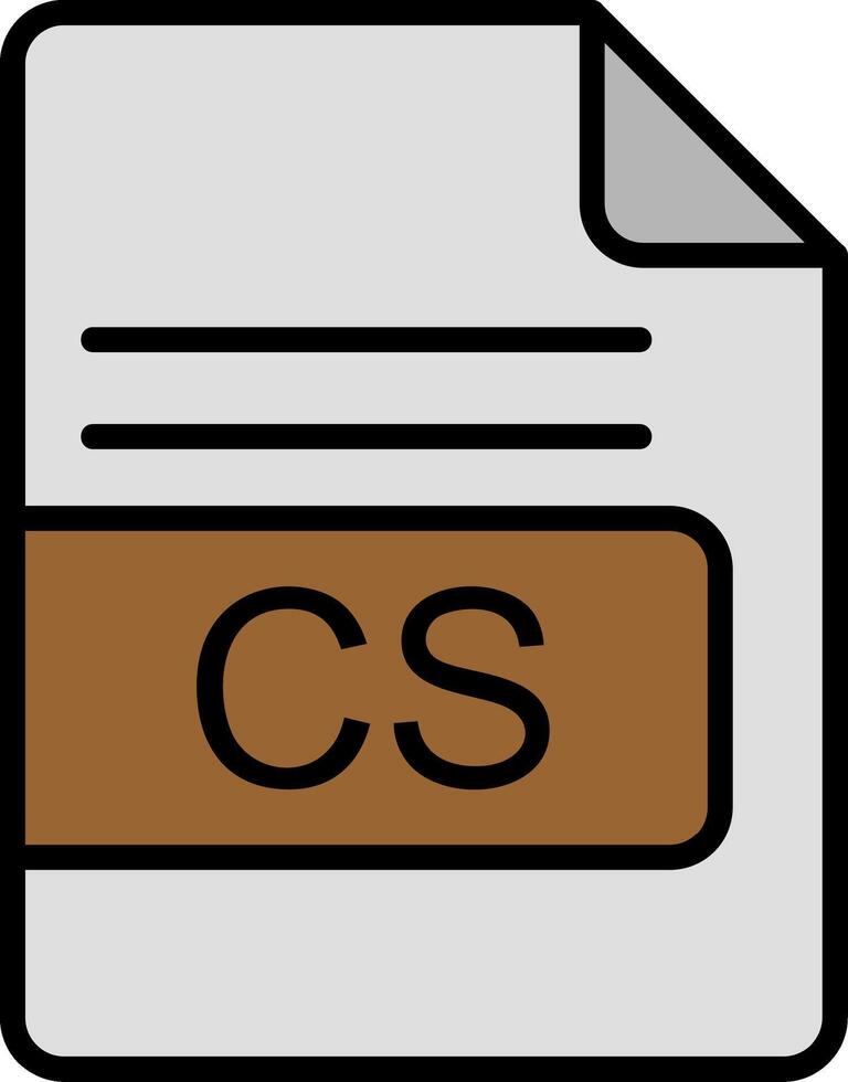 Cs File Format Line Filled Icon 43298362 Vector Art At Vecteezy