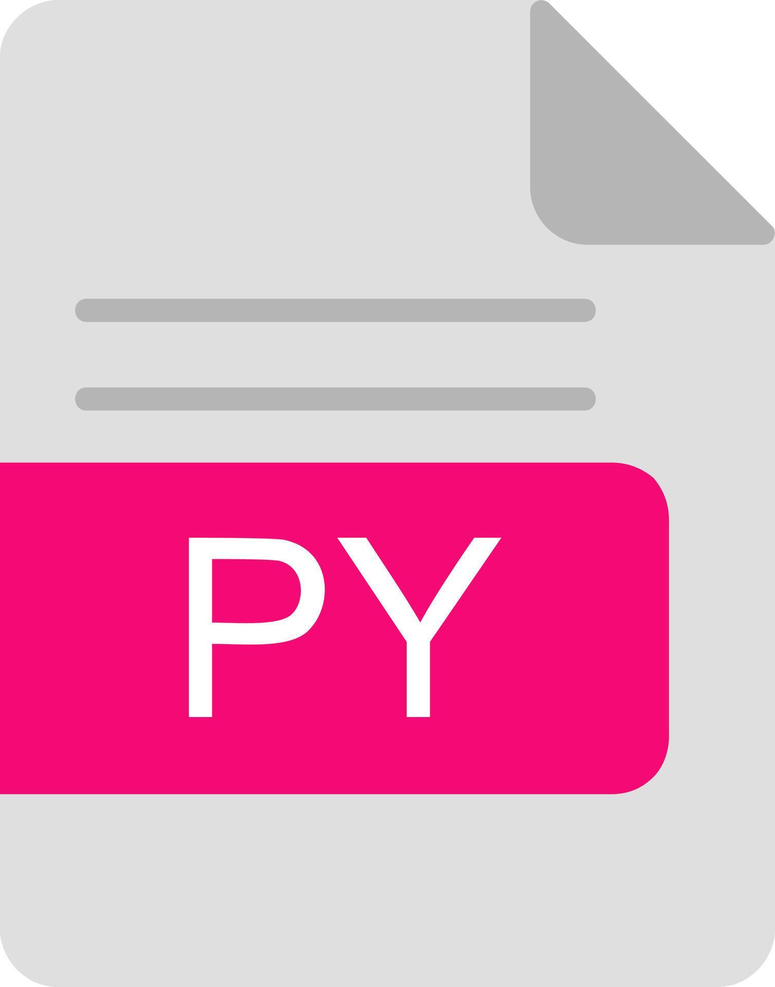 PY File Format Flat Icon 43303640 Vector Art at Vecteezy