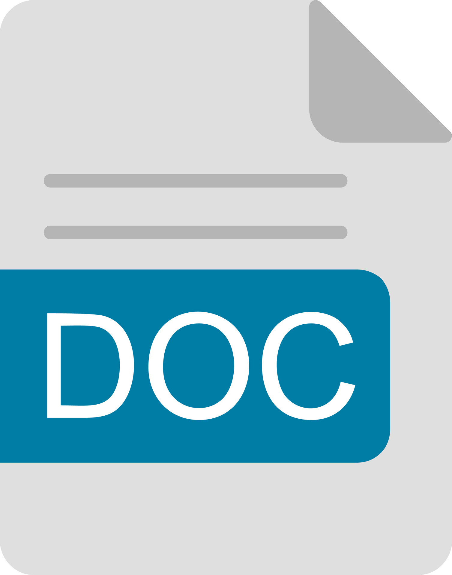 DOC File Format Flat Icon 43303655 Vector Art at Vecteezy