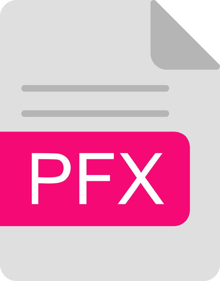 Pfx File Format Flat Icon 43303710 Vector Art At Vecteezy