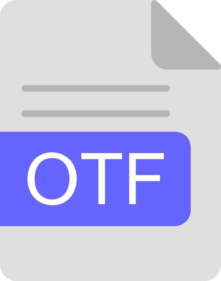Otf File Format Flat Icon 43303895 Vector Art At Vecteezy