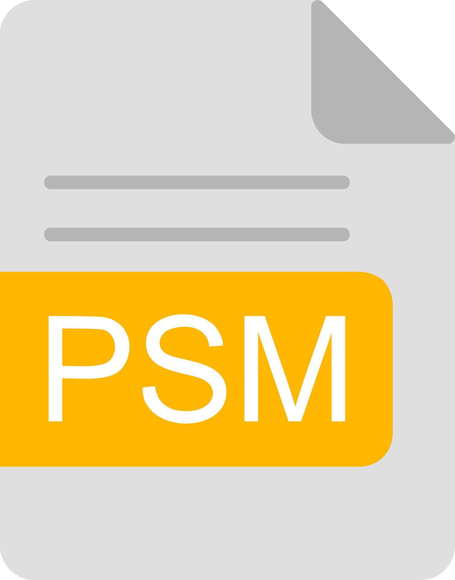 Psm File Format Flat Icon 43303905 Vector Art At Vecteezy