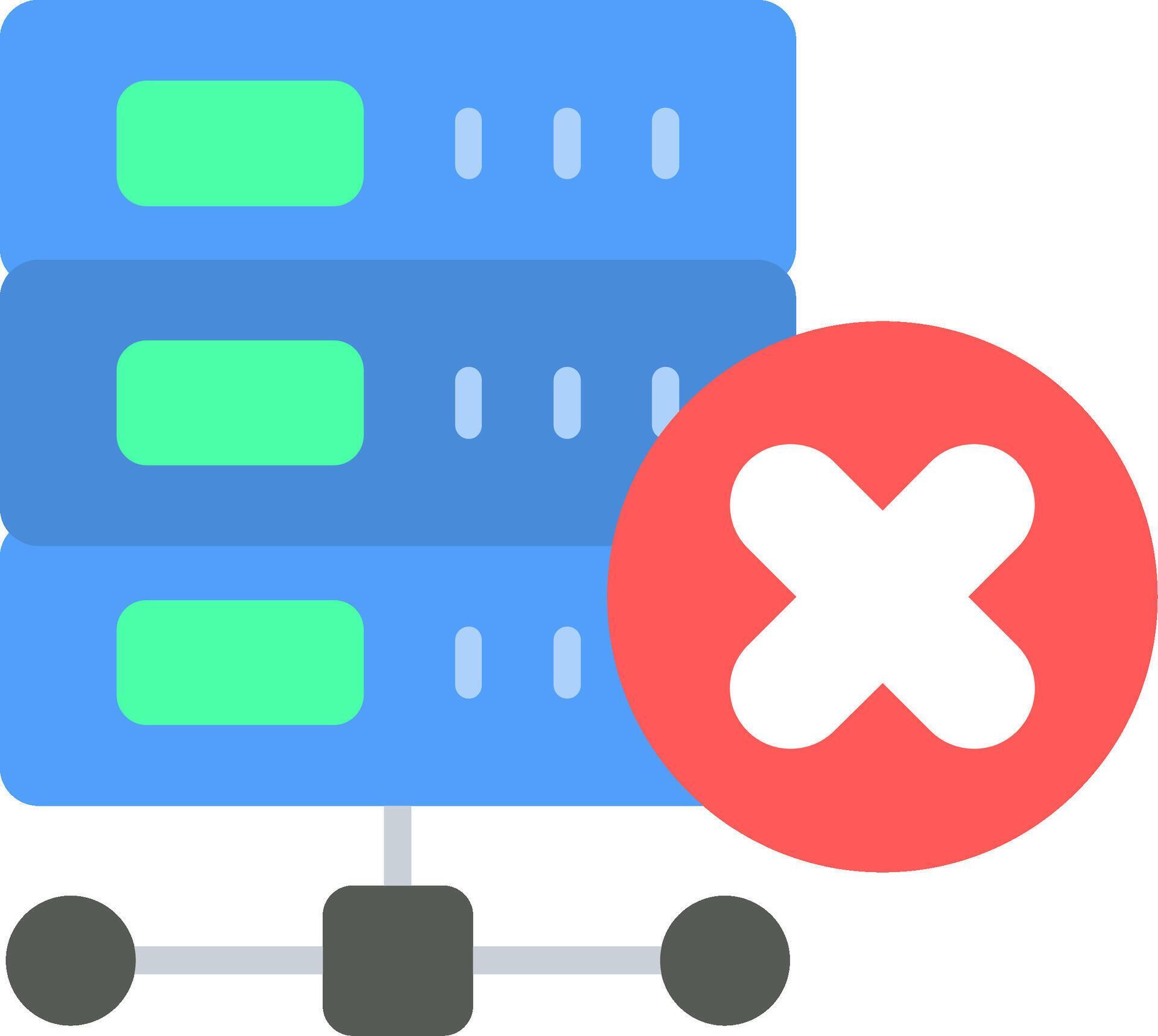 Delete Database Flat Icon 43304806 Vector Art at Vecteezy