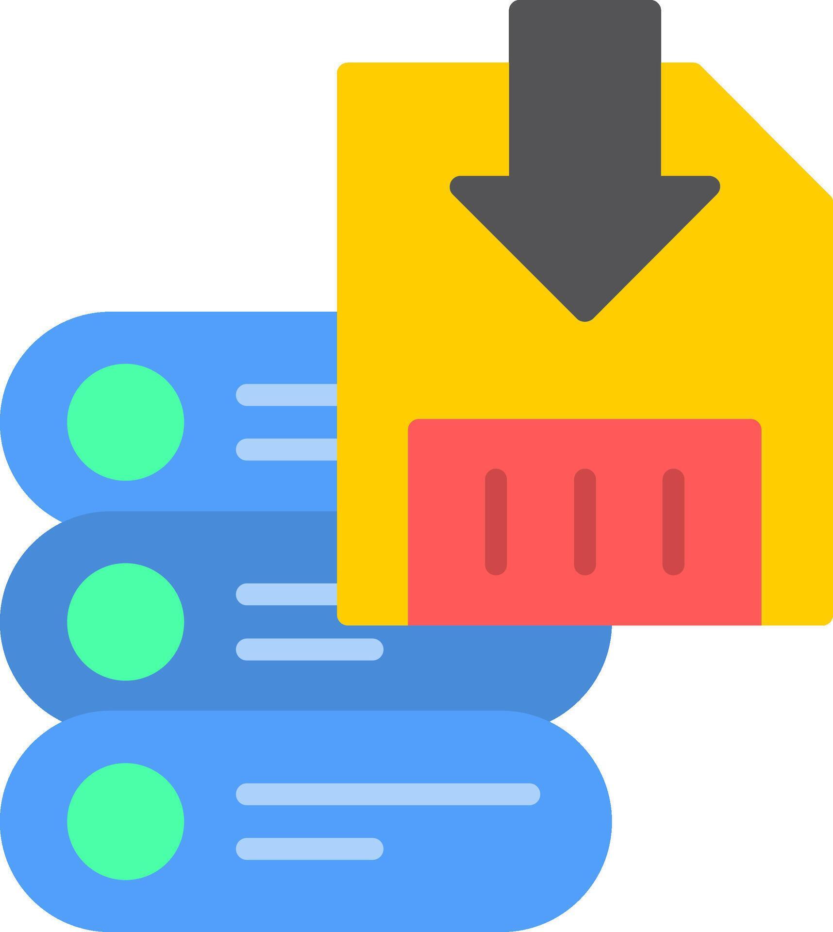 Save Data Flat Icon 43304818 Vector Art at Vecteezy