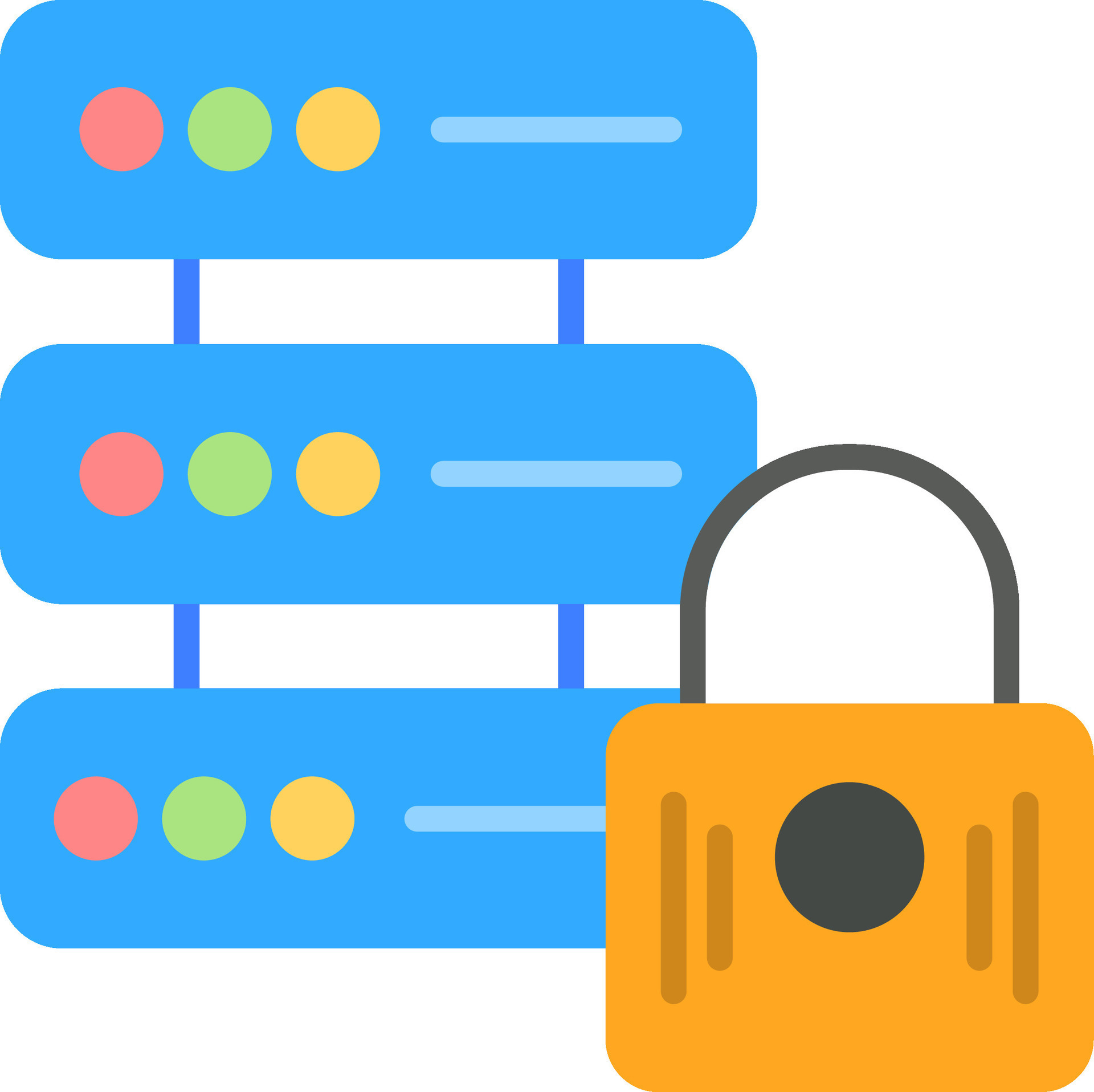 Secure Data Flat Icon 43305263 Vector Art at Vecteezy