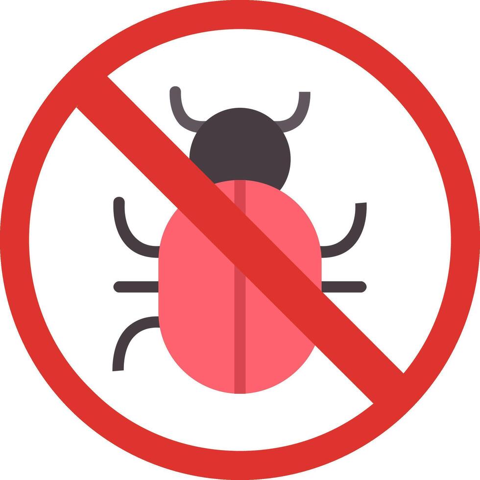 No Bug Flat Icon 43306540 Vector Art at Vecteezy