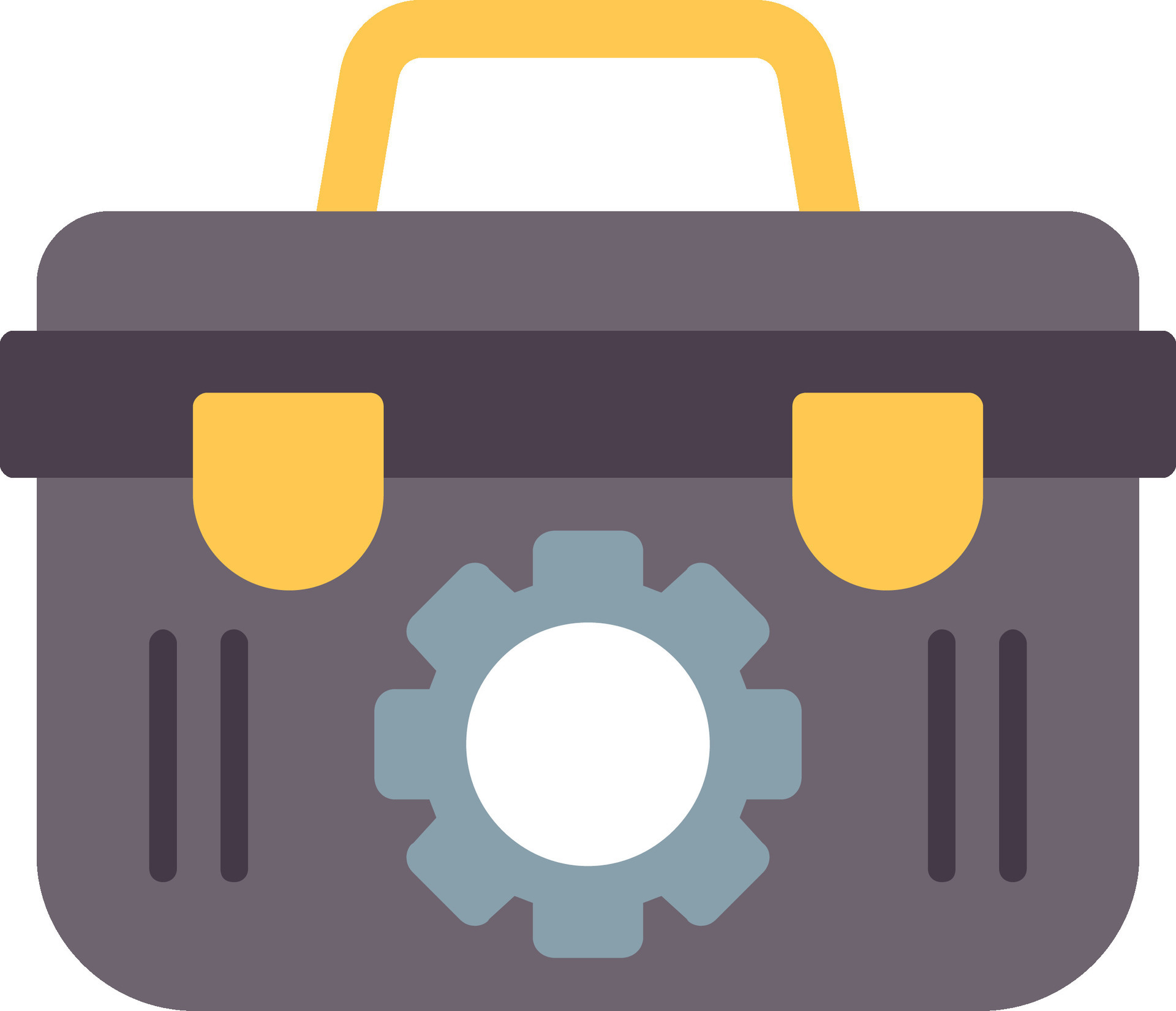 Toolbox Flat Icon 43306830 Vector Art at Vecteezy