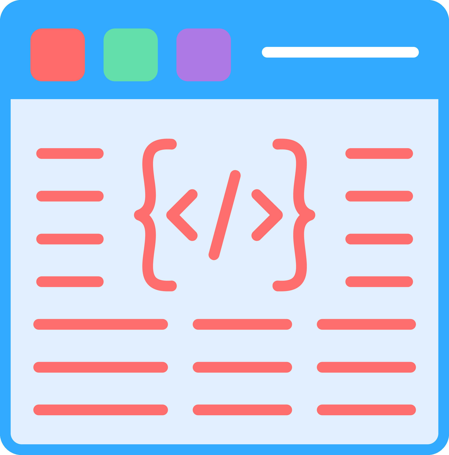 Coding Flat Icon 43306939 Vector Art at Vecteezy