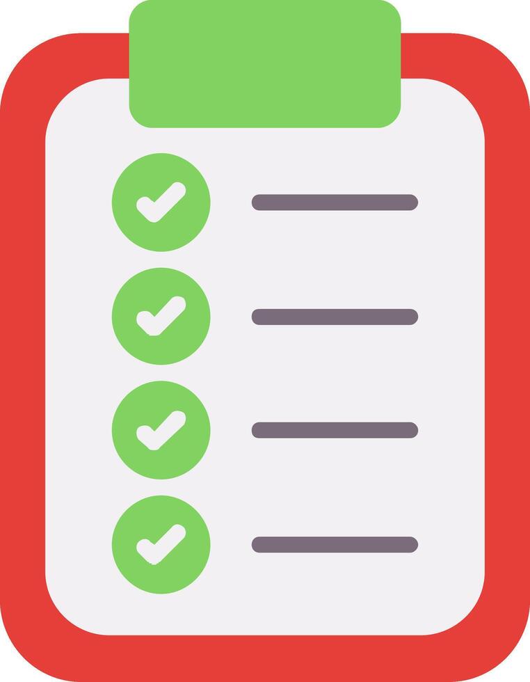 Checklist Flat Icon 43307111 Vector Art at Vecteezy