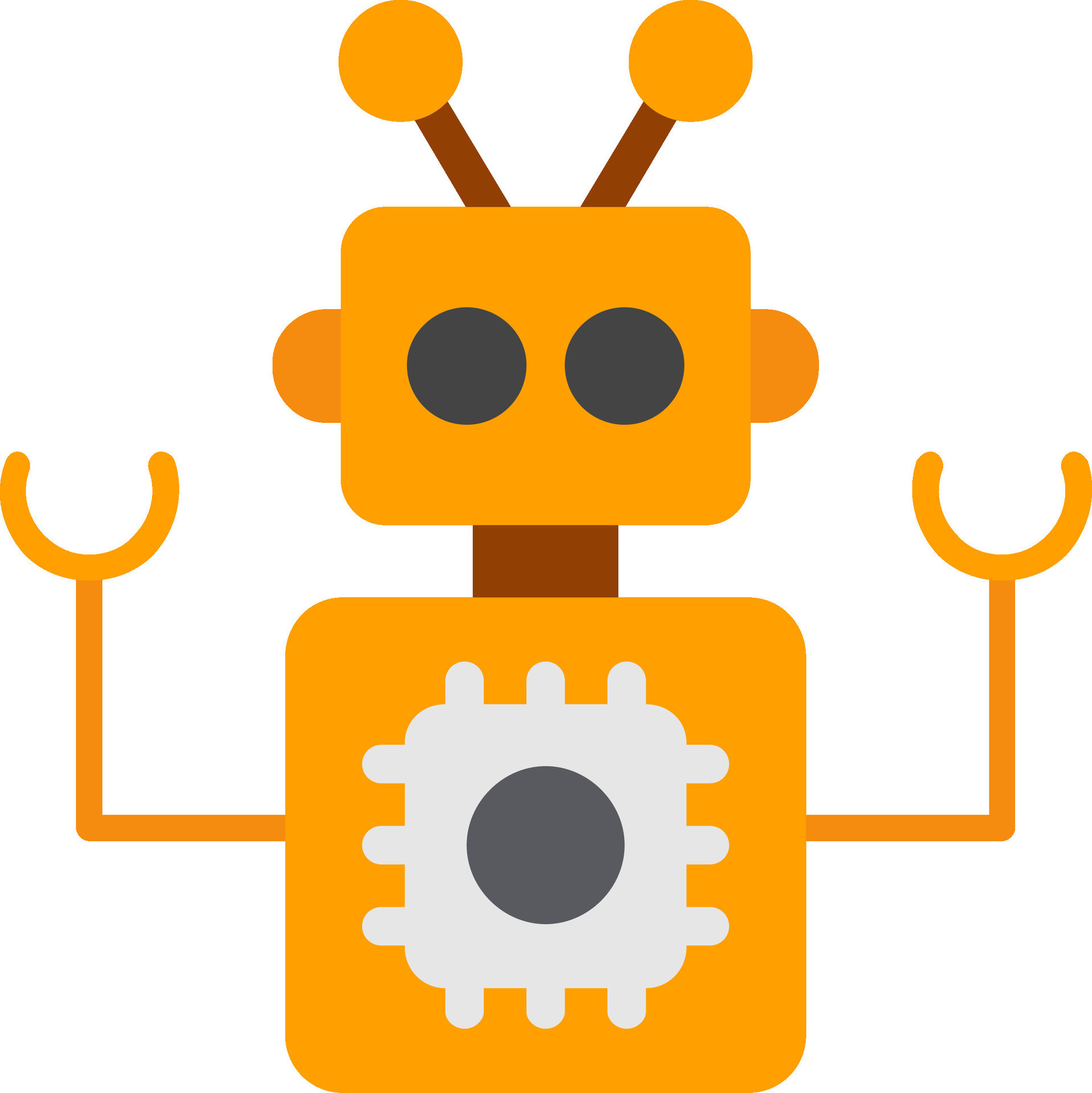 Robot Flat Icon 43307145 Vector Art at Vecteezy