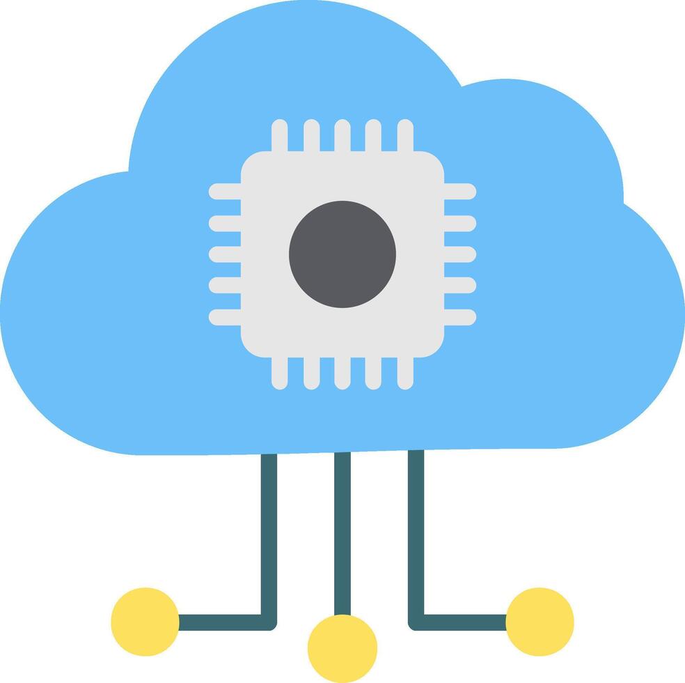 Cloud Computing Flat Icon 43307215 Vector Art at Vecteezy