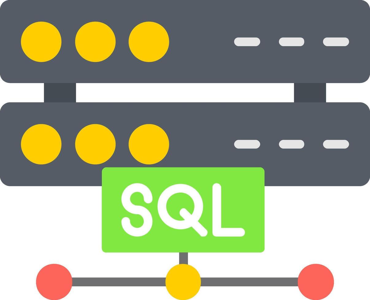 Sql Flat Icon 43308923 Vector Art at Vecteezy