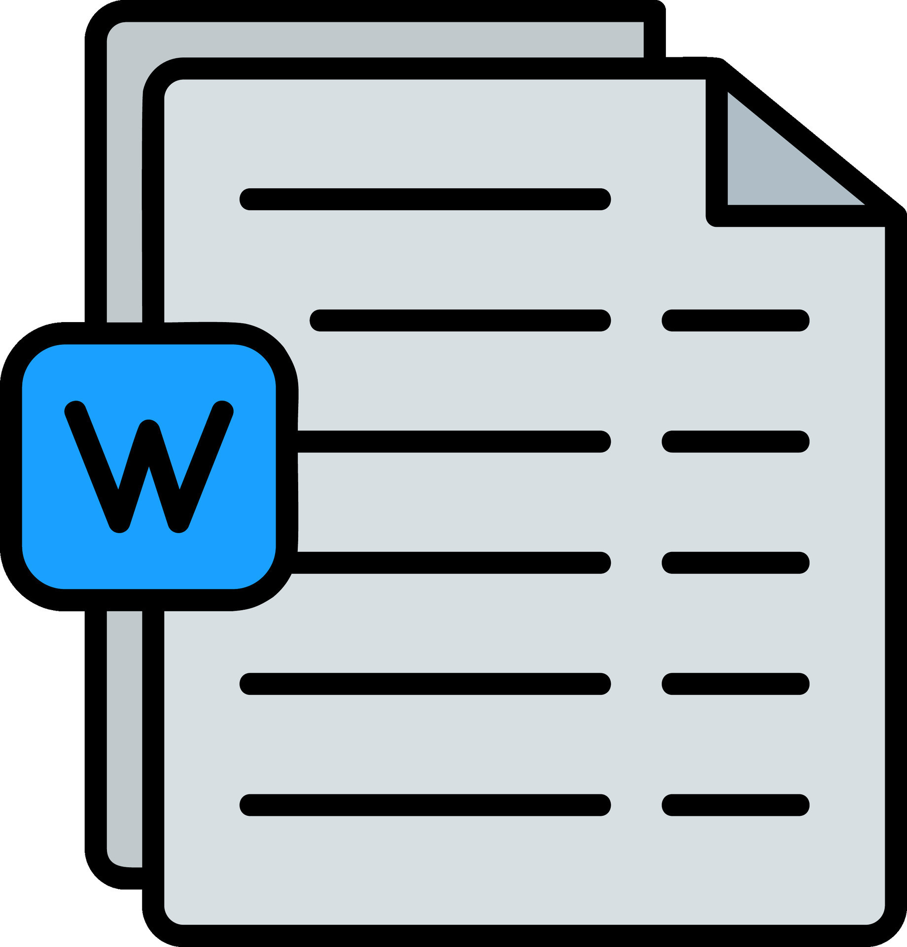 Word Line Filled Icon 43309789 Vector Art at Vecteezy