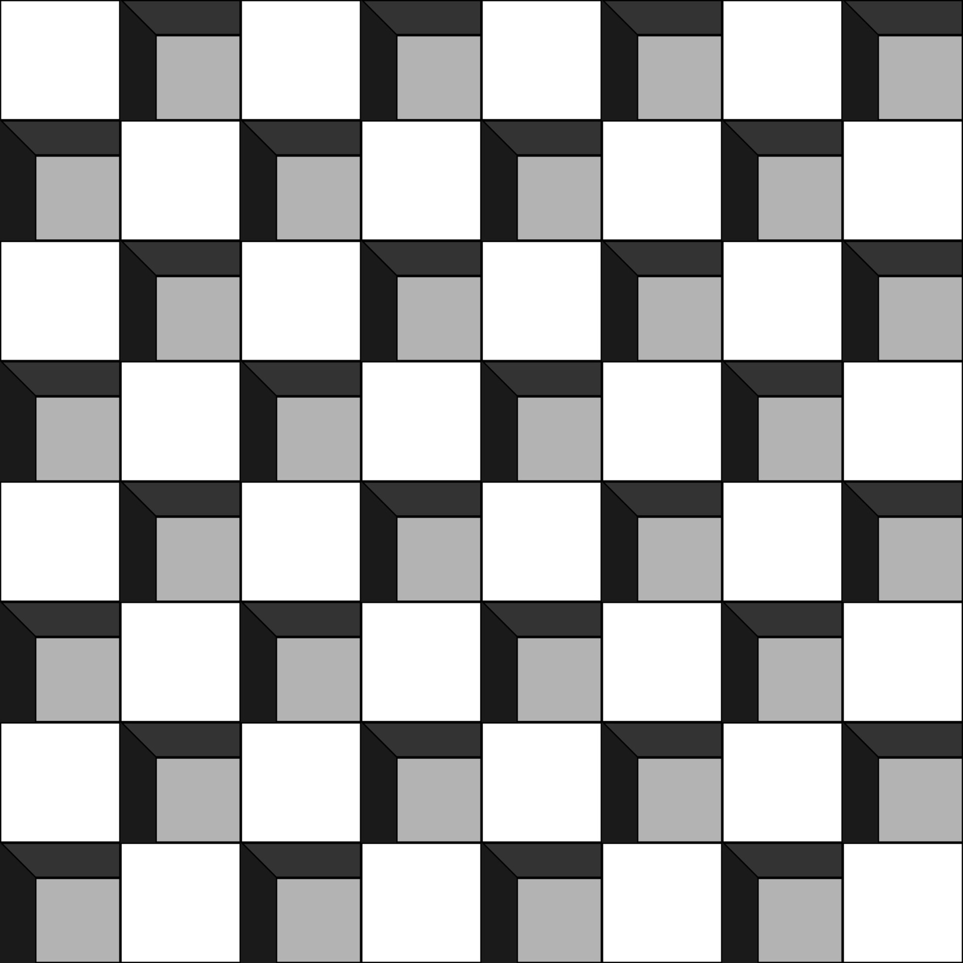 Simple Black And White Geometric Cube Pattern 43312534 Vector Art At Vecteezy