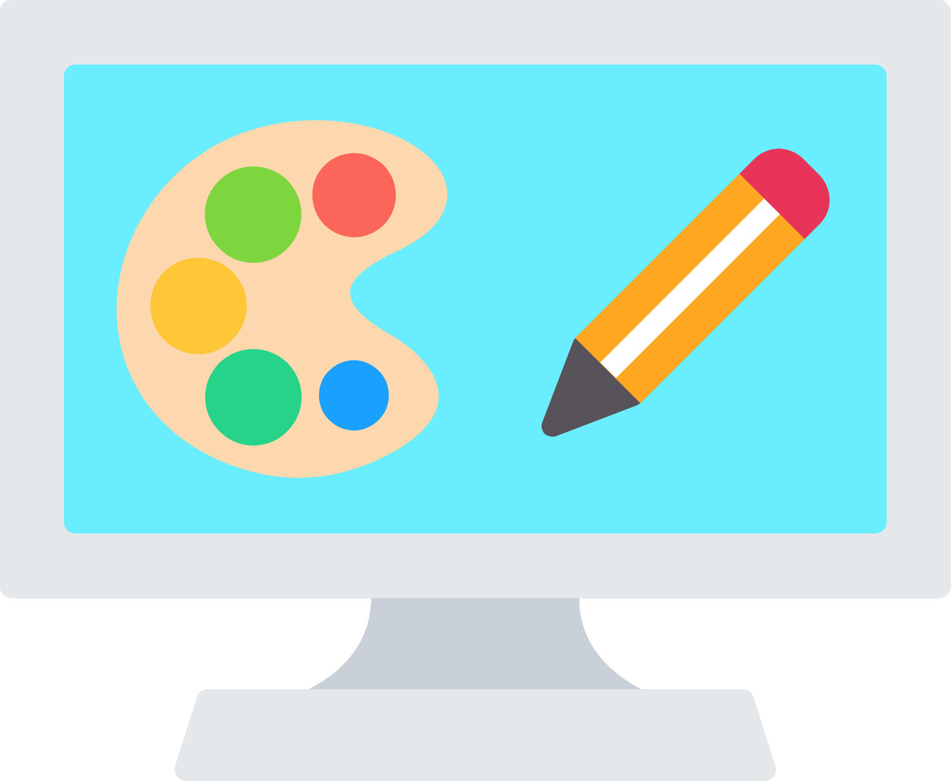 Art Flat Icon 43313764 Vector Art at Vecteezy