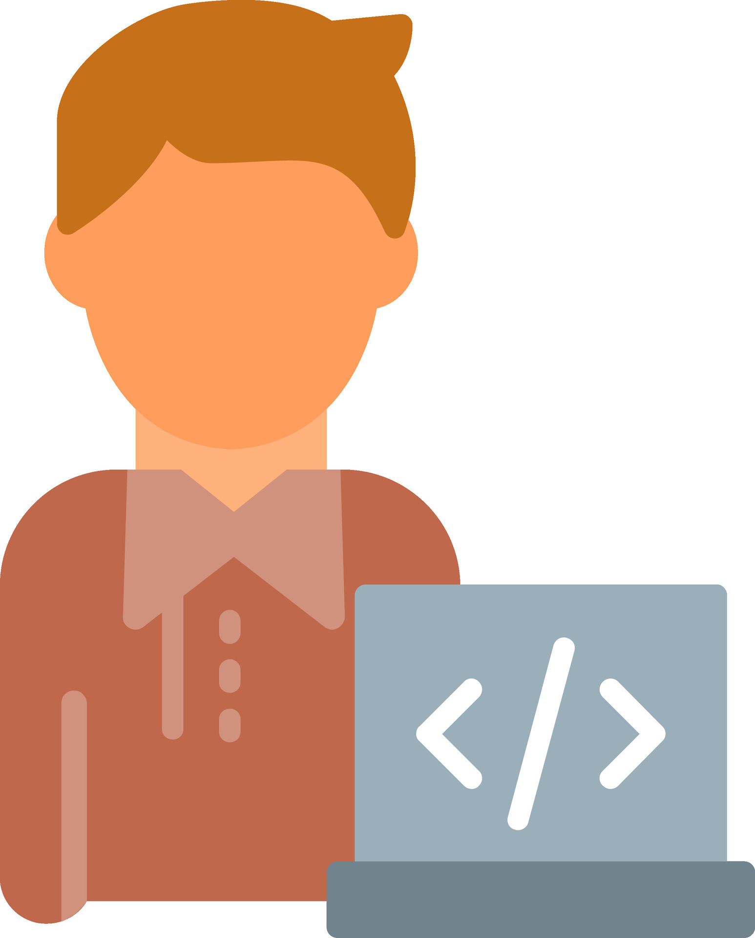 Programmer Flat Icon 43314344 Vector Art at Vecteezy