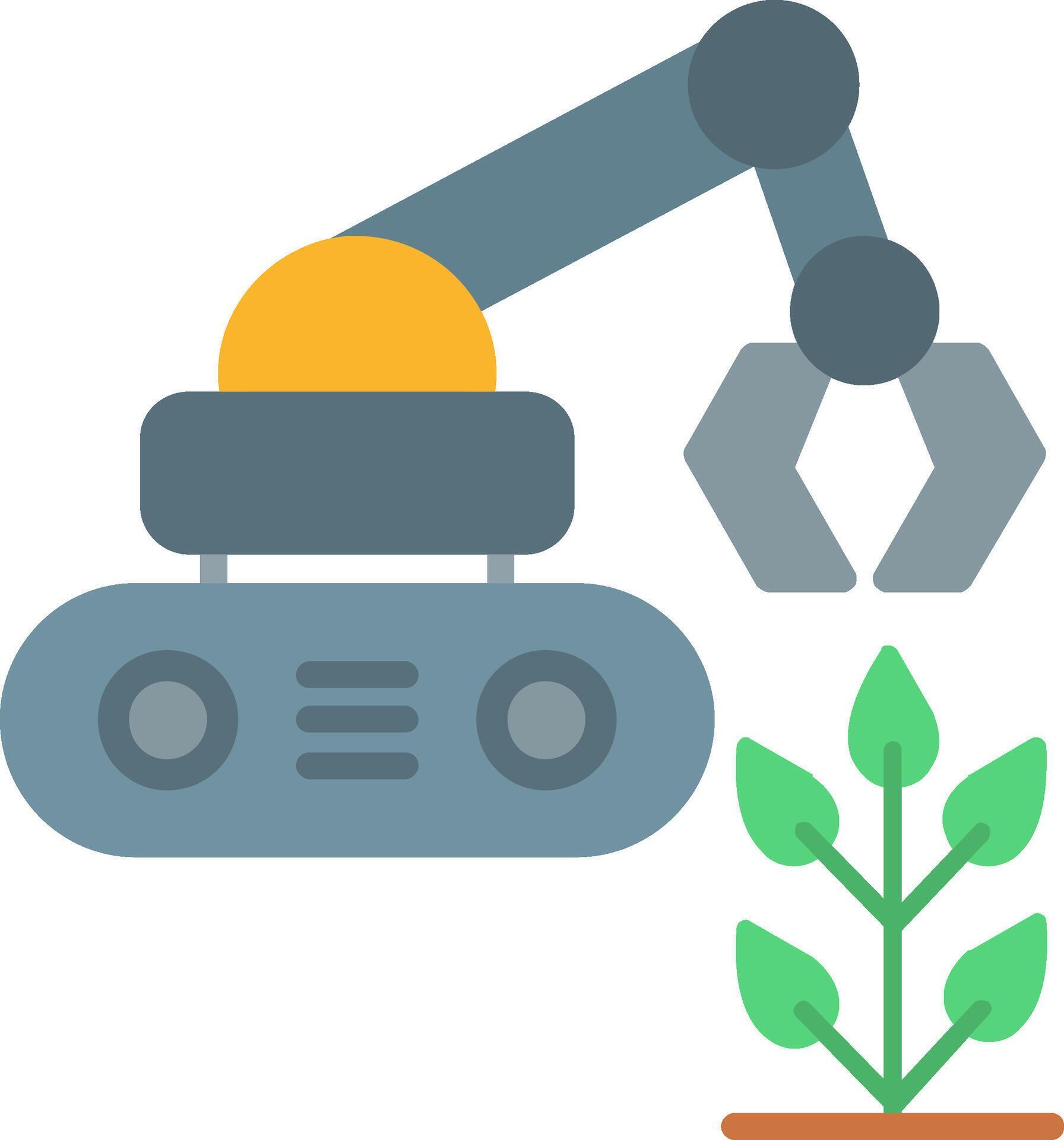 Agricultural Robot Flat Icon 43314826 Vector Art at Vecteezy