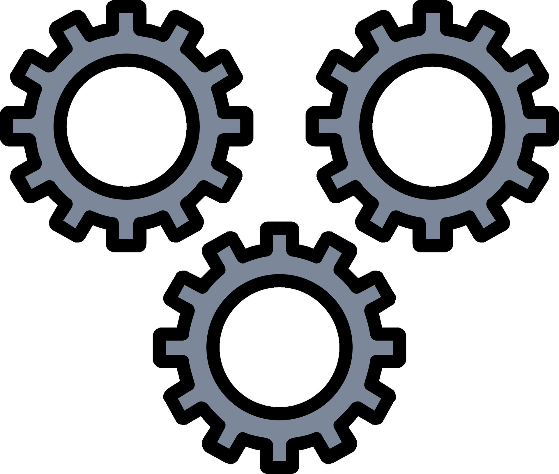 Gears Line Filled Icon 43319416 Vector Art at Vecteezy