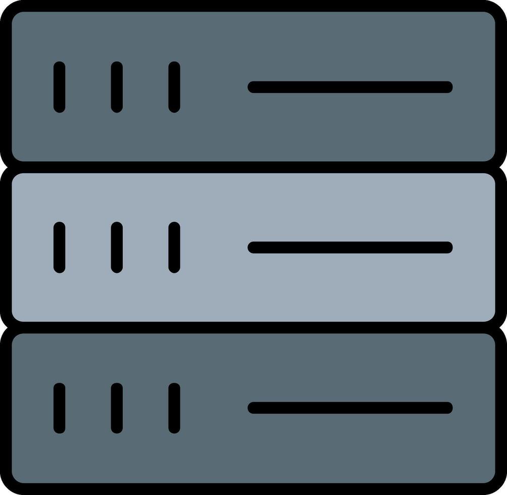 Database Line Filled Icon 43321687 Vector Art At Vecteezy