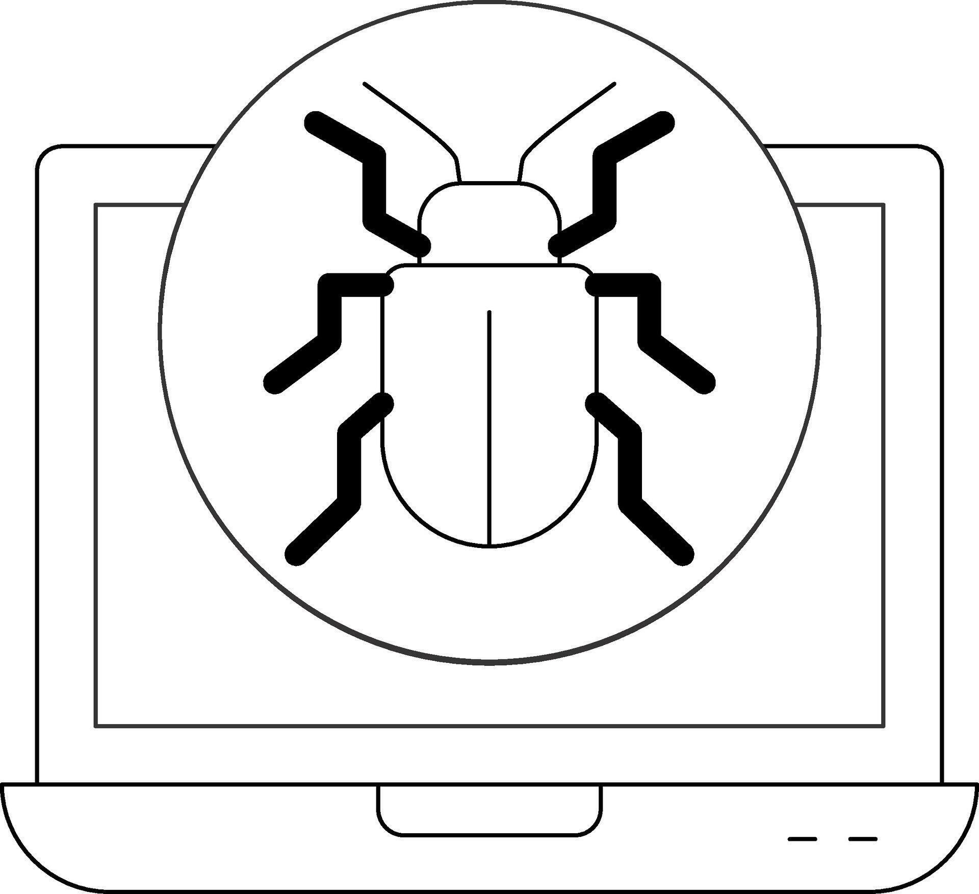 Bug Line Icon 43322367 Vector Art at Vecteezy