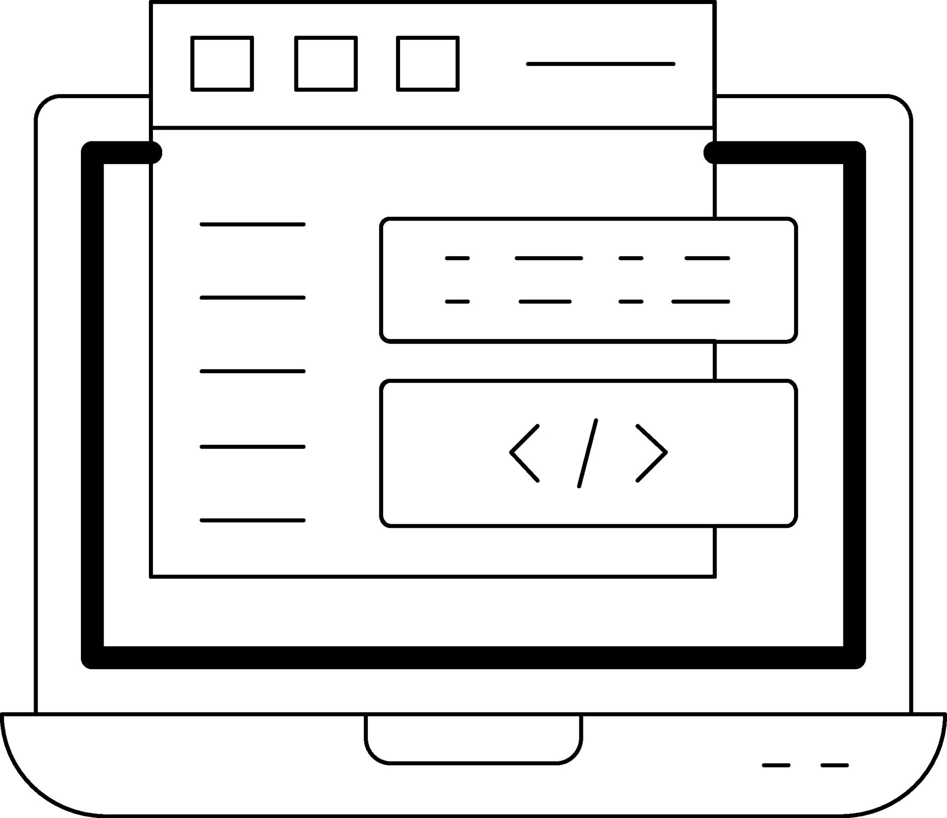Code Line Icon 43322387 Vector Art At Vecteezy