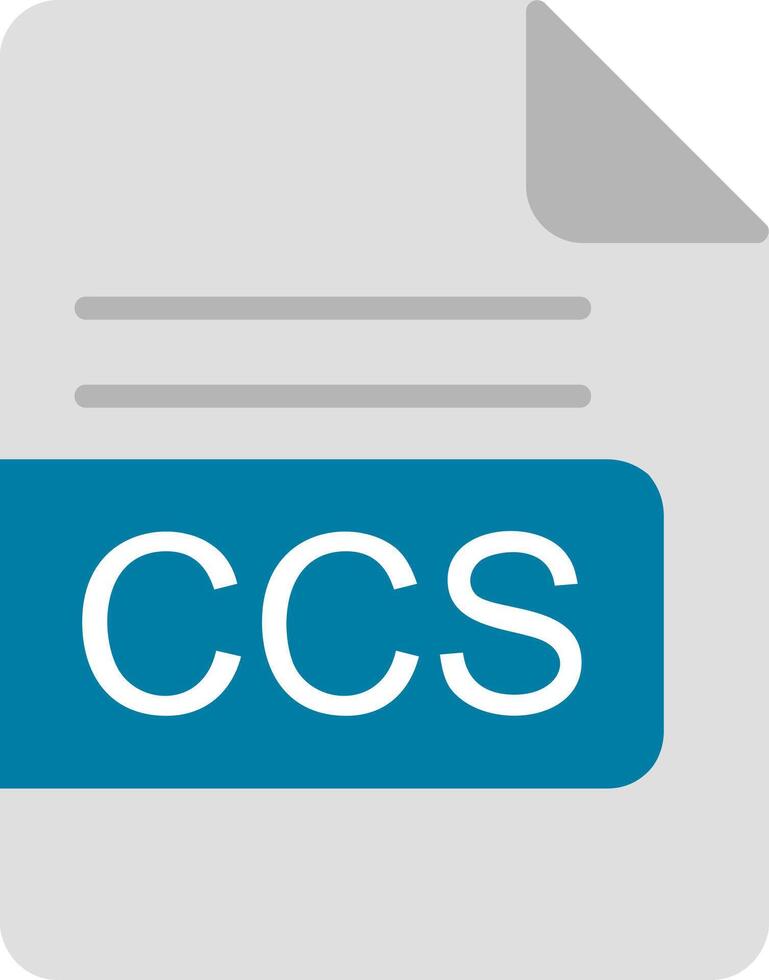 Ccs File Format Flat Icon 43322704 Vector Art At Vecteezy