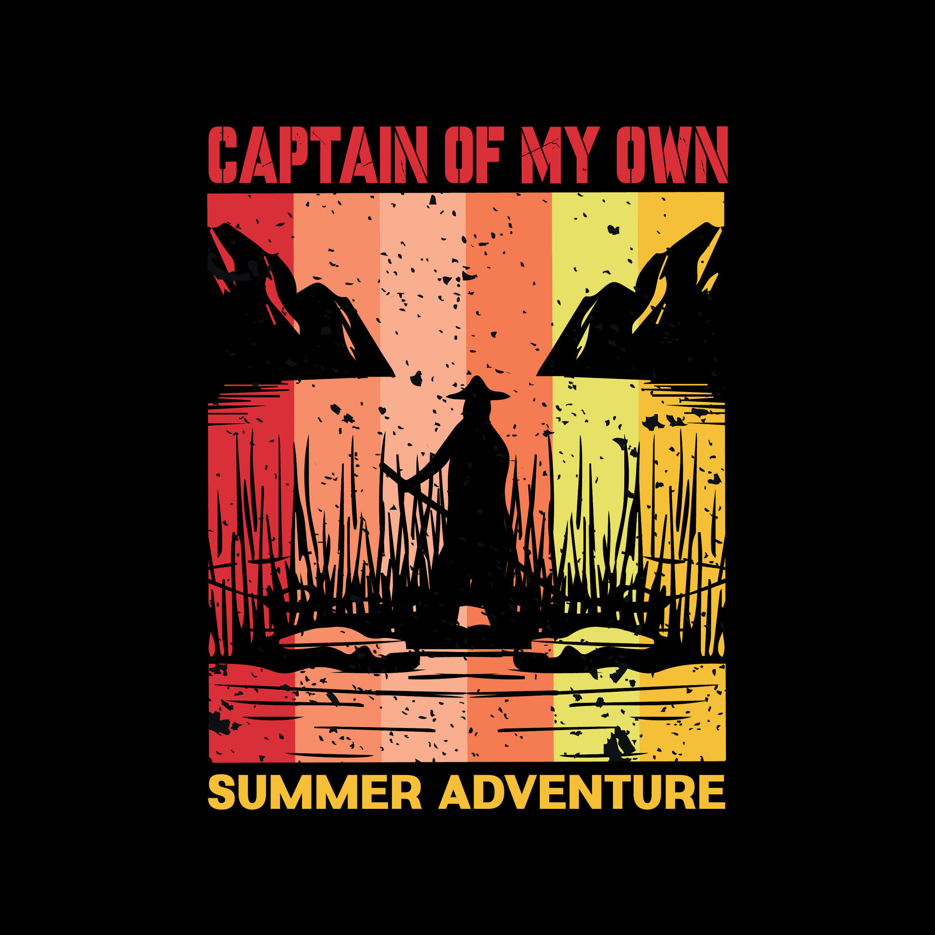 captain of my own summer adventure t shirt design 43324073 Vector Art at Vecteezy