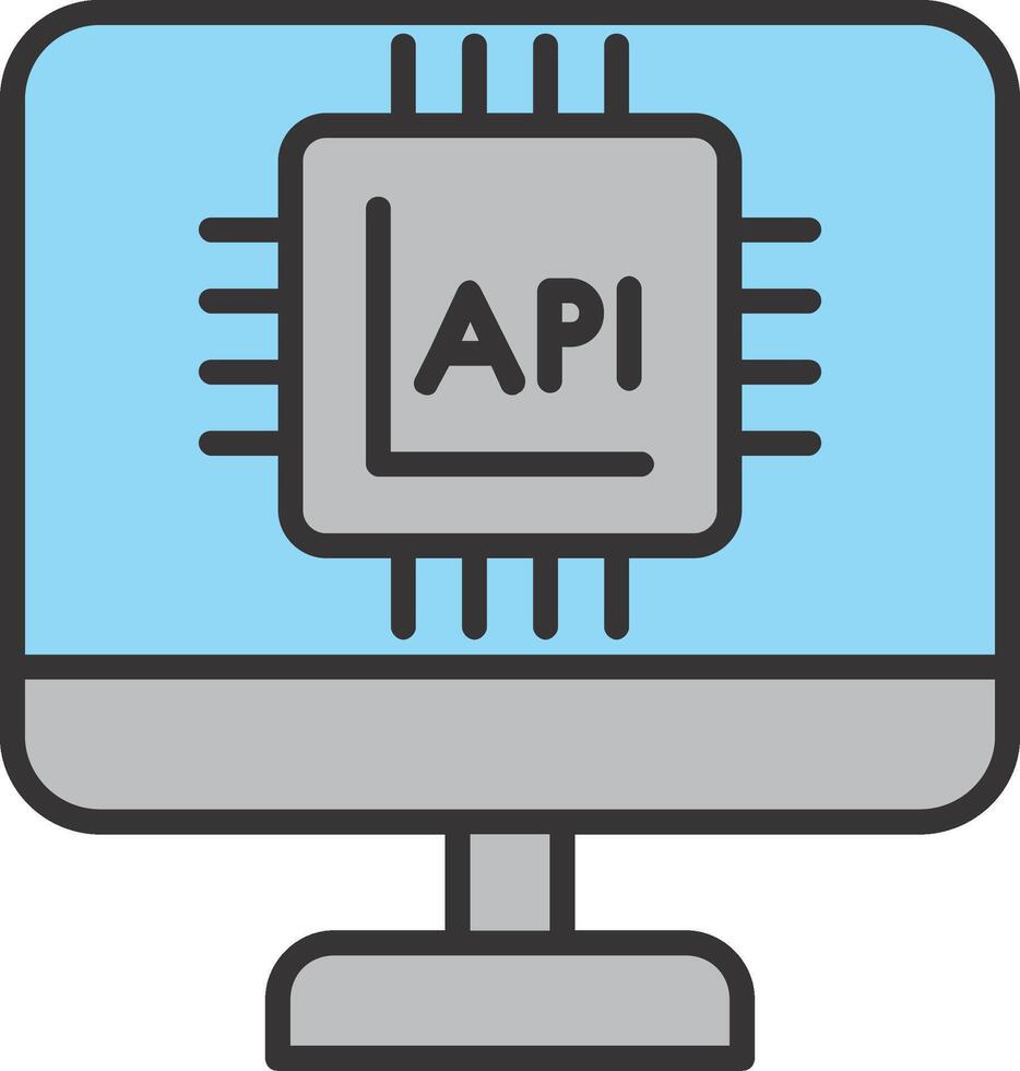 Api Interface Line Filled Icon 43324445 Vector Art at Vecteezy