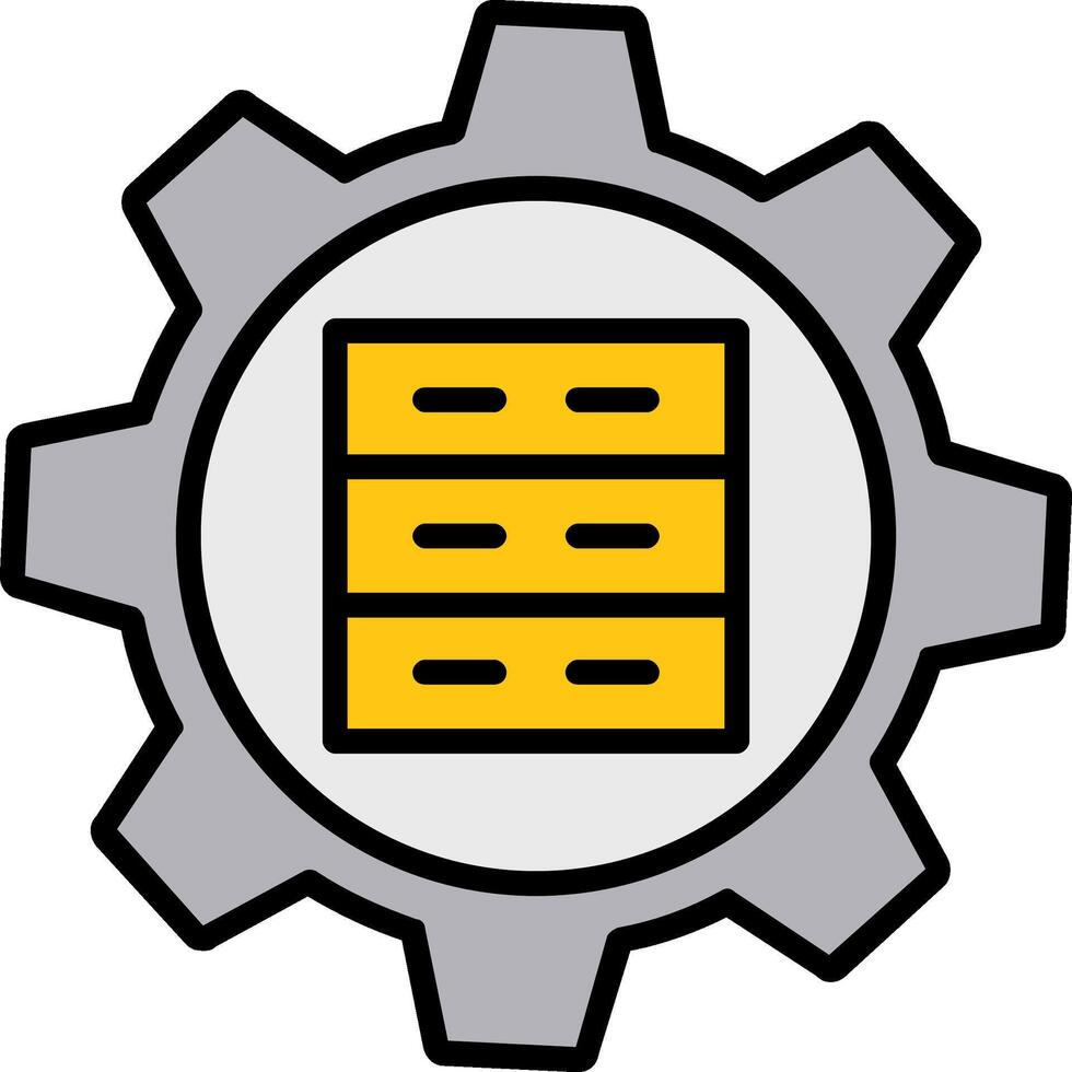 Database Management Line Filled Icon 43324487 Vector Art At Vecteezy