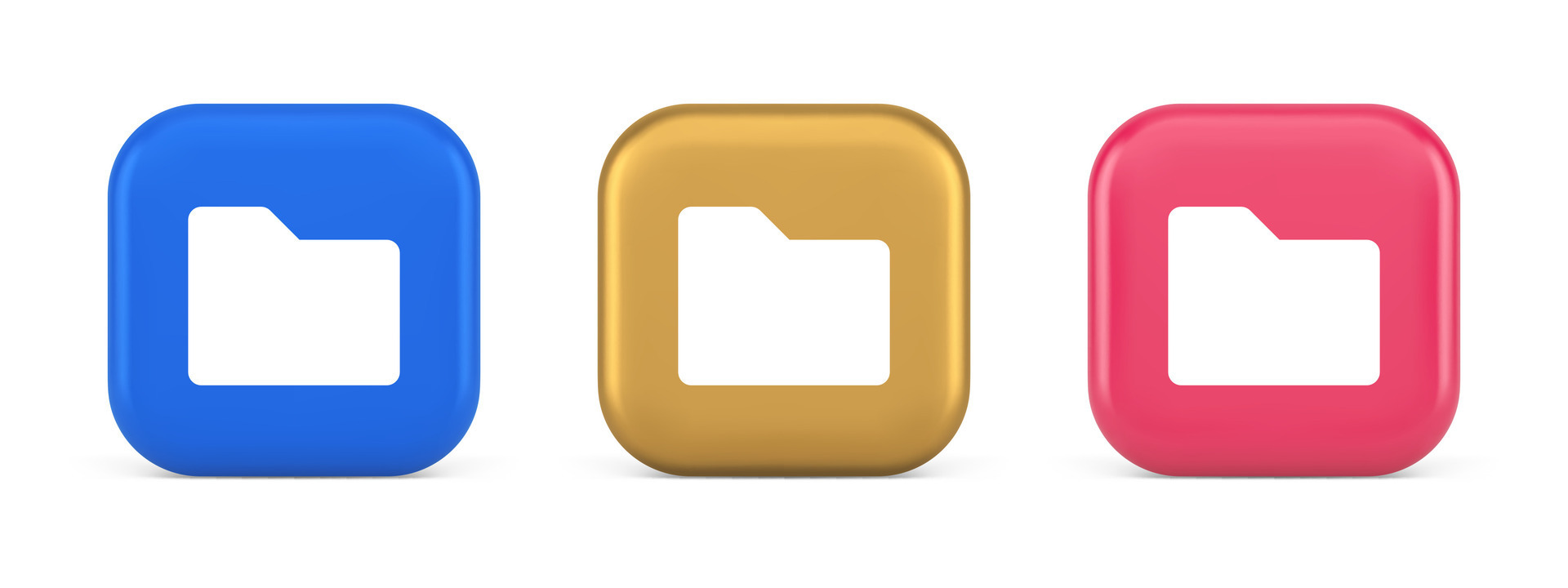 File folder archive directory button cyberspace digital document storage organizing 3d icon ...