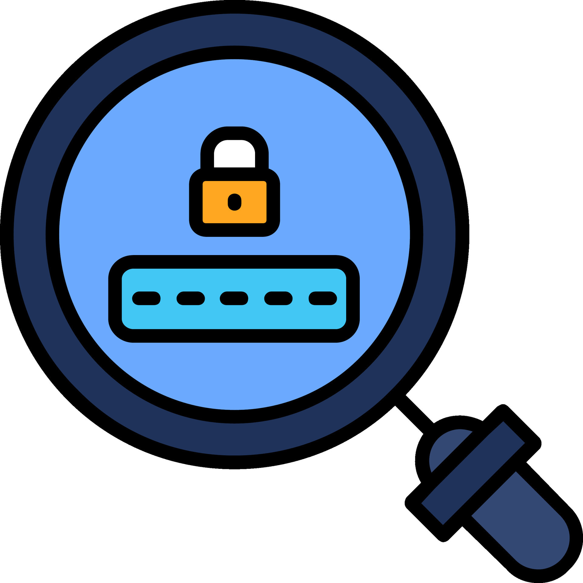 Magnifying Glass Line Filled Icon 43328679 Vector Art At Vecteezy