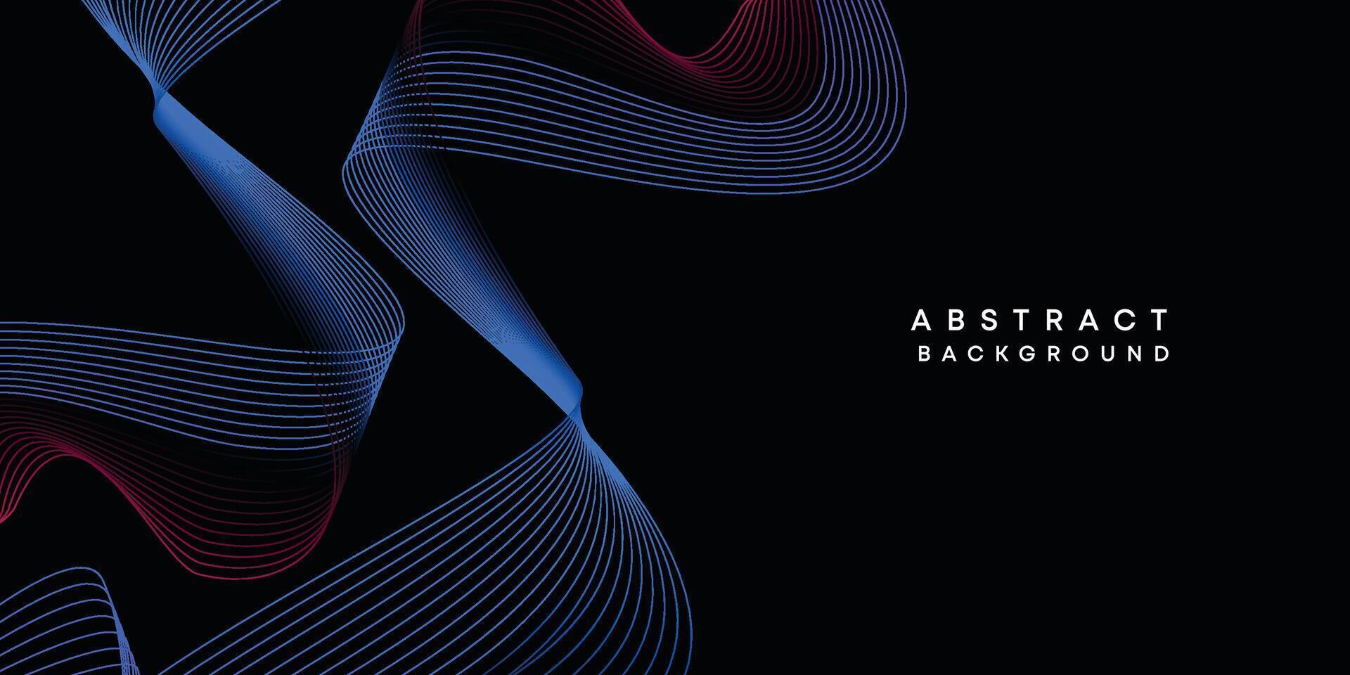 Abstract Data Visualization Geometric Dark Blue Orange Green Gradient Waving Lines Technology