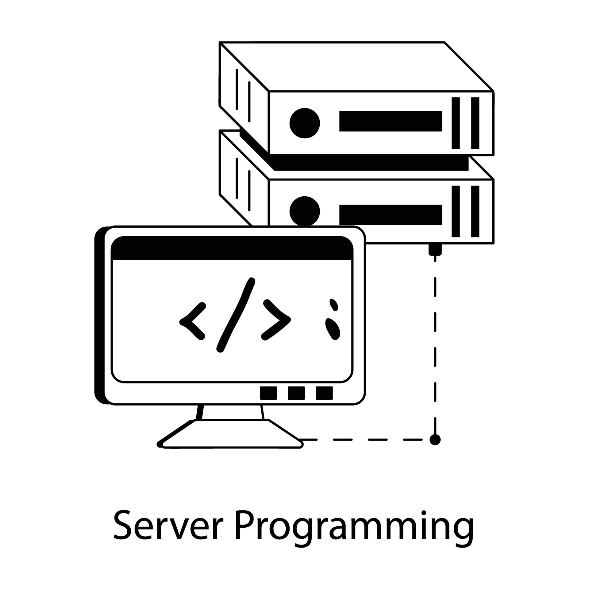 Trendy Server Programming 43339293 Vector Art at Vecteezy