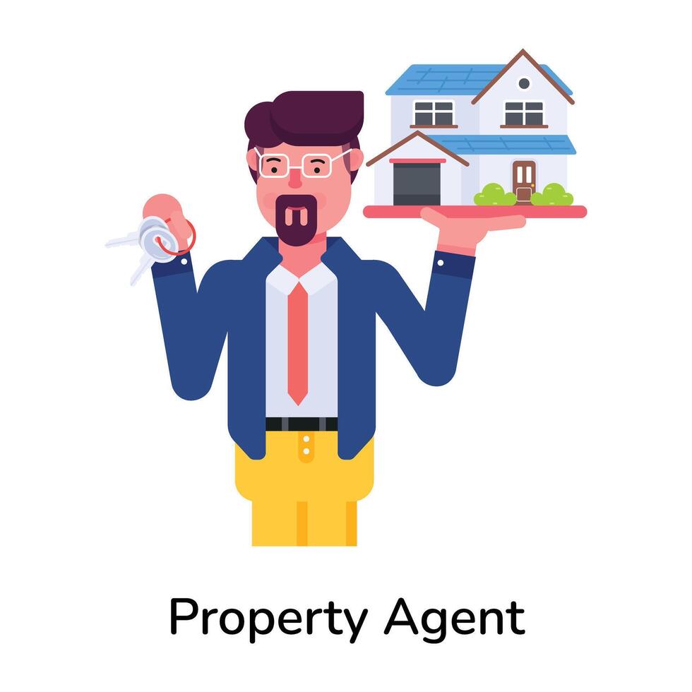 Trendy Property Agent 43339349 Vector Art At Vecteezy
