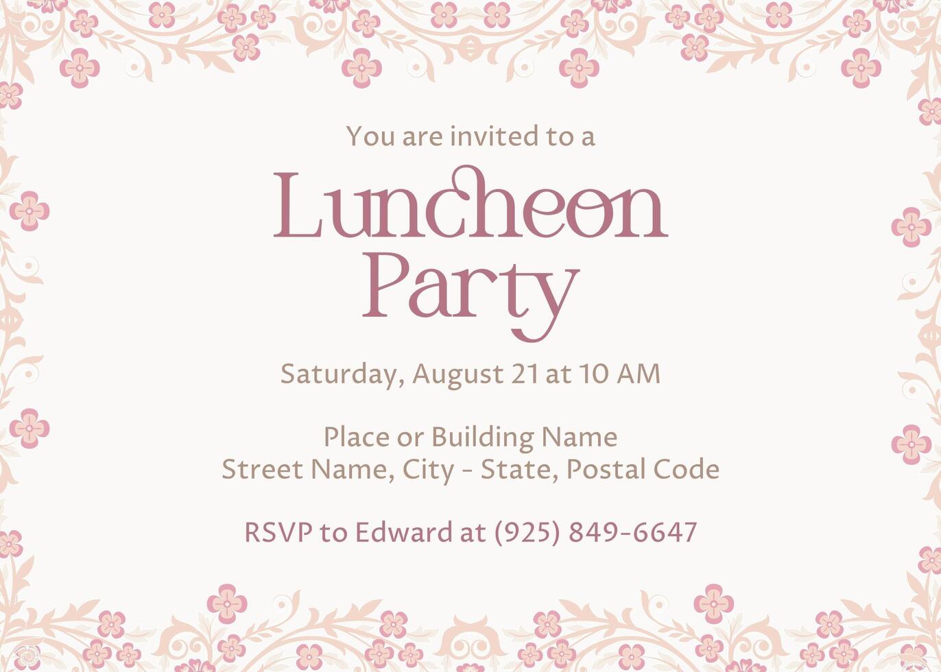 Luncheon Invitation 43344655 Template