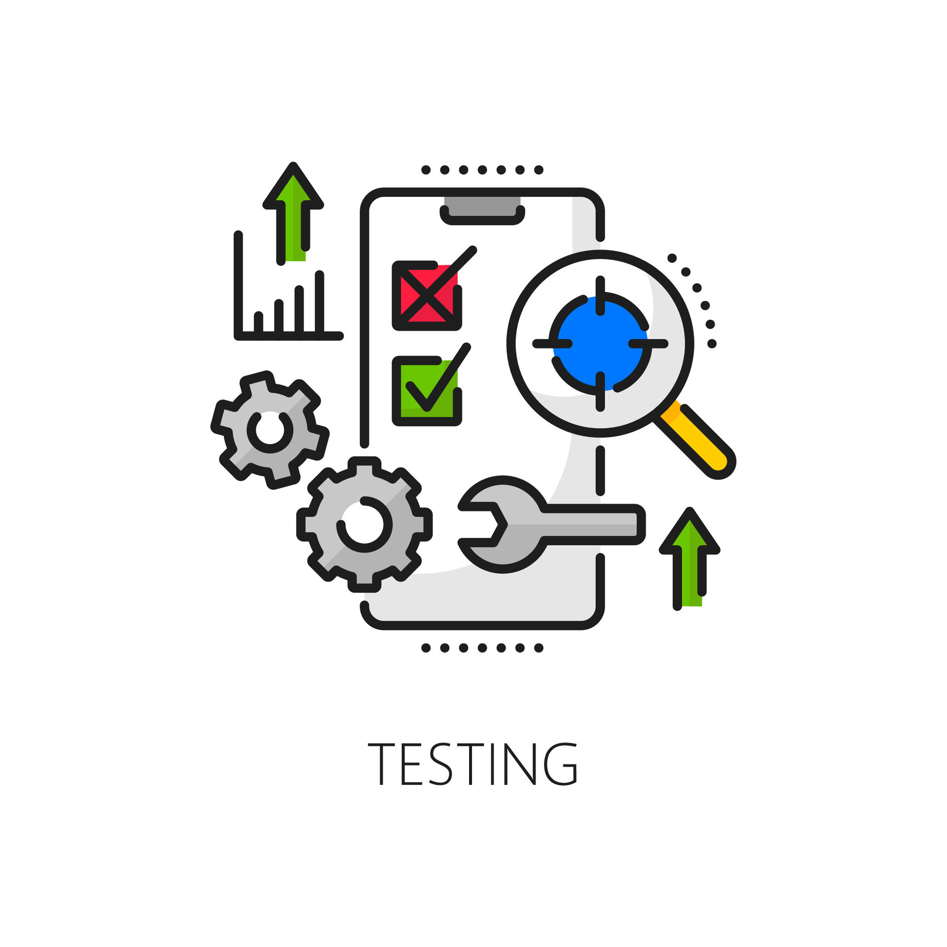 App Develop And Testing Software Coding Icon 43344757 Vector Art At Vecteezy