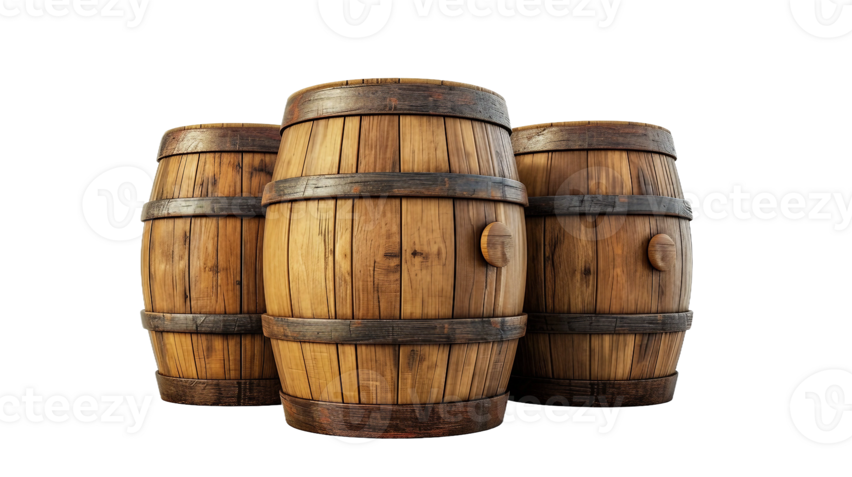 Vintage Wooden Barrels on Transparent Background 43345349 PNG Vintage Wooden Barrels on Transparent Background 43345349 PNG