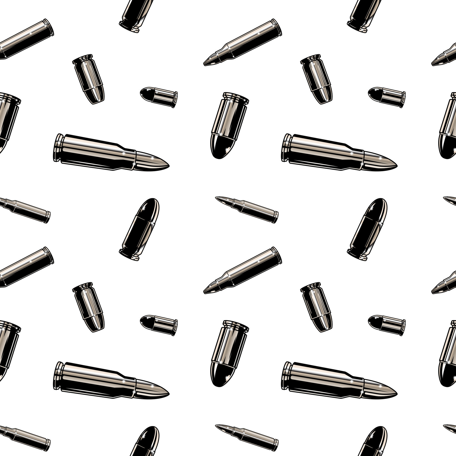 Metallic chrome bullets pattern. Repeated seamless background texture. 43352528 Vector Art at ...