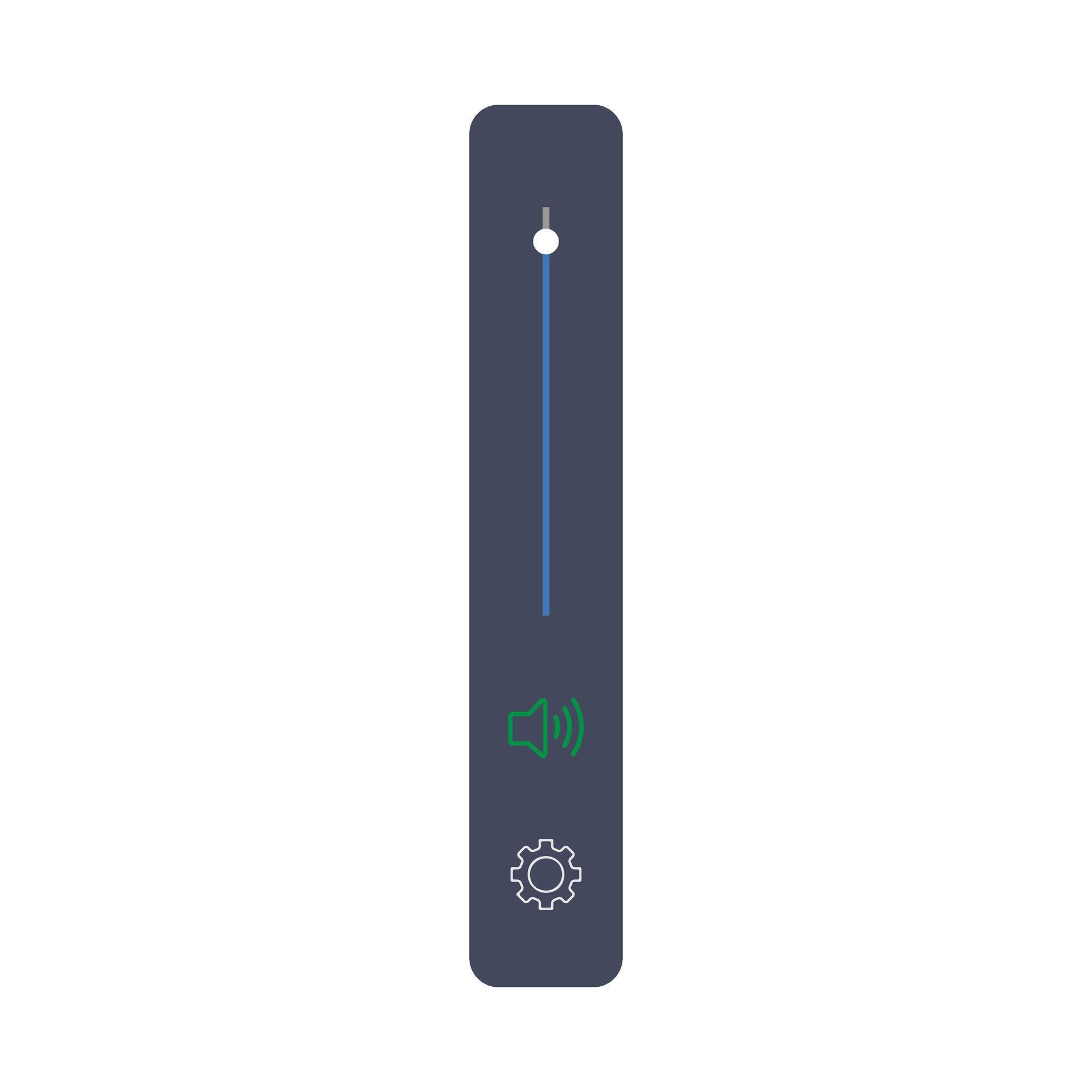 Mobile Volume up down Slider Bar icon. Sound volume level control on ...