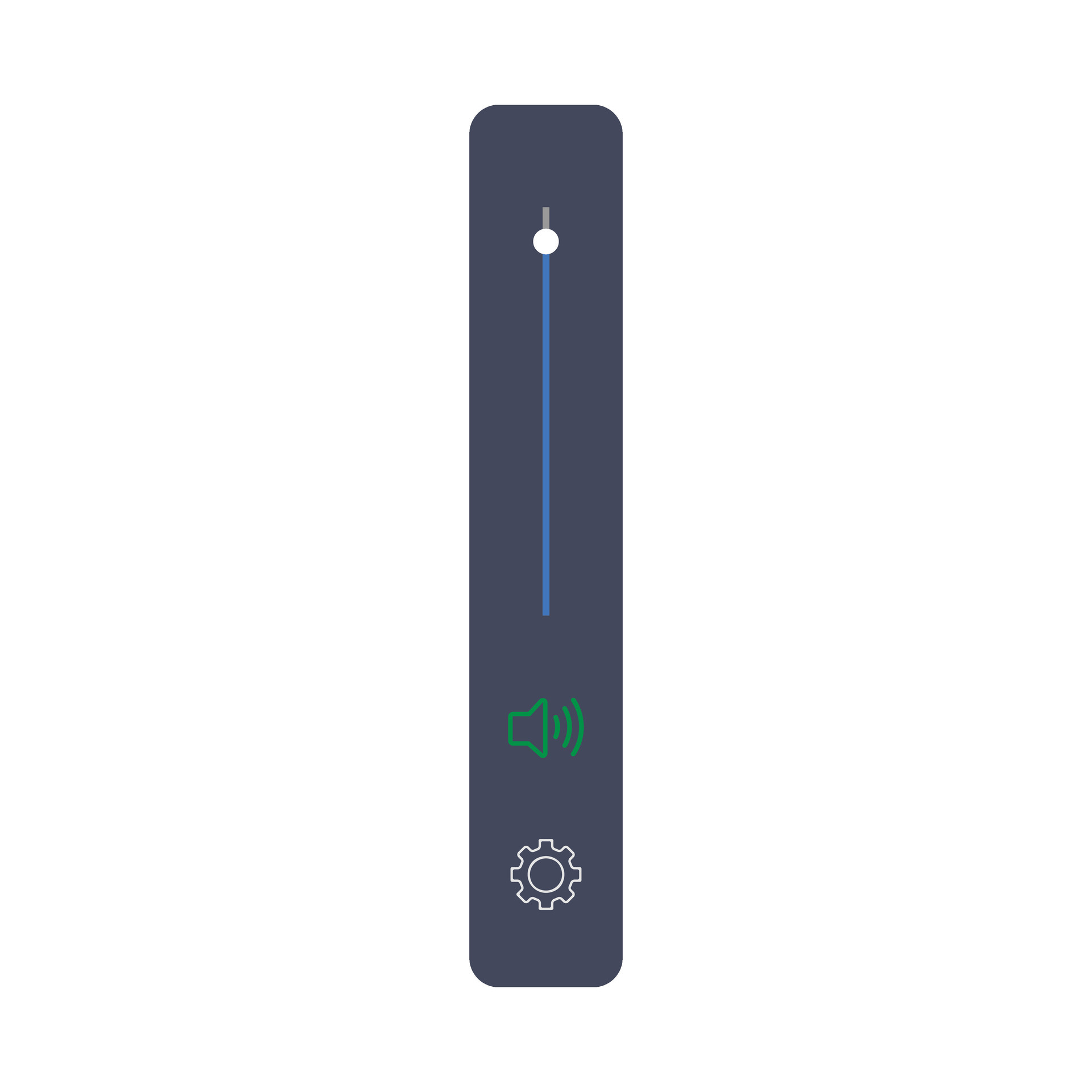 Mobile Volume up down Slider Bar icon. Sound volume level control on ...