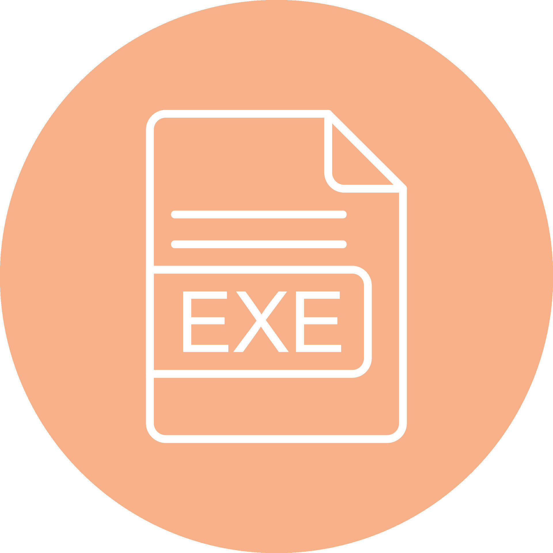 Exe File Format Line Multi Circle Icon 43358126 Vector Art At Vecteezy