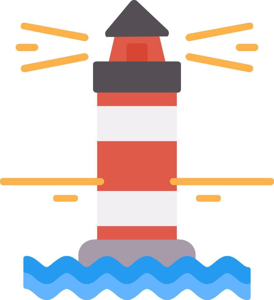 Lighthouse Flat Icon Design 43375607 Vector Art at Vecteezy