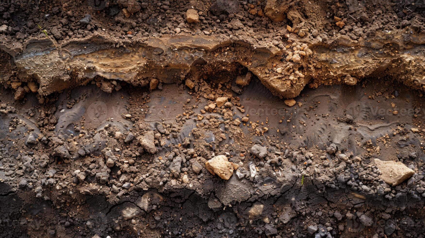 texture layers of earth Form of soil layers its colour and textures ...